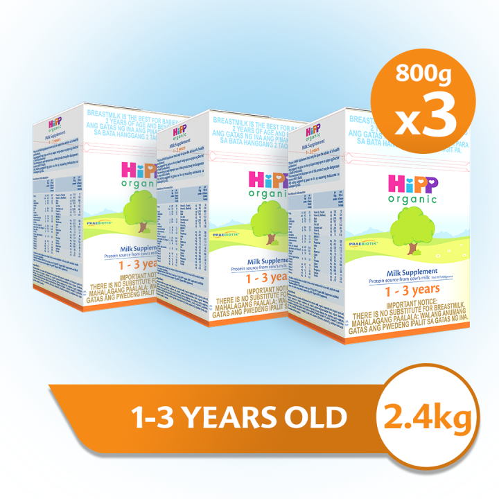 HiPP Organic Milk Supplement 1-3 Years 2.4kg (800gx3) | Lazada PH
