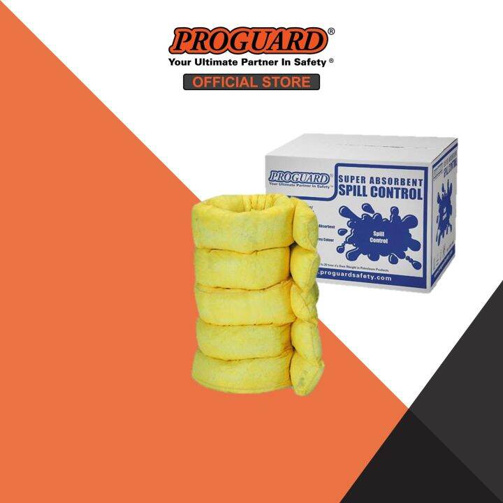 Proguard Chemical Sorbent Sock - Emergency Spill Response | Lazada