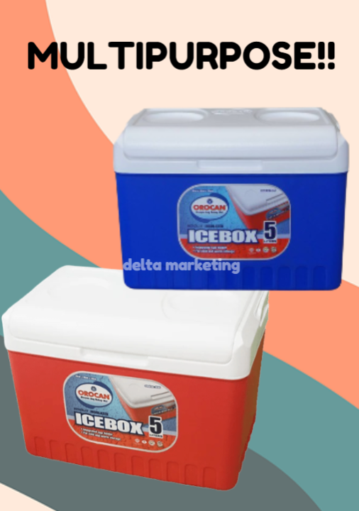 OROCAN 5 Liters Multipurpose Icebox for Drinks, Ice, Meat, and More ...