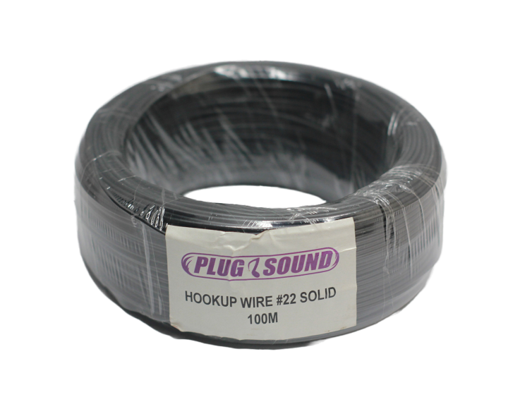 SOLID WIRE 22 AWG BLACK (1-ROLL/100-meter), ELECTRIC COPPER CABLE, BEST ...