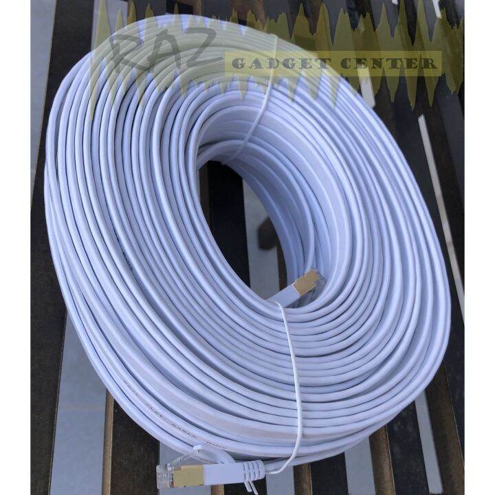 50M Flat Cat7 Ethernet Cable RJ 45 Network Cable UTP Lan Cable Cat 7 RJ45 Patch Cord Router ...