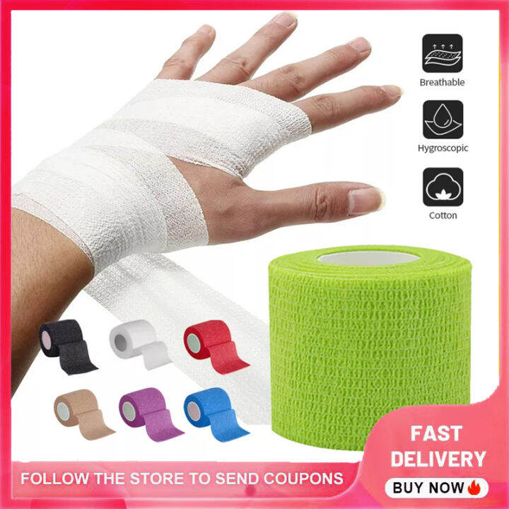 Self-Adhesive Elastic Bandage First Aid Health Care Treatment Gauze ...