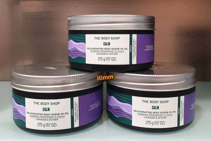 The Body Shop calm rejuvenating body scrub in oil 200ml คาล์ม รีจูวีเนท ...