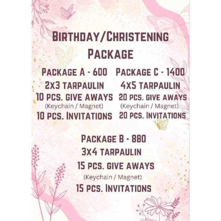 Birthday and Christening Package | Lazada PH