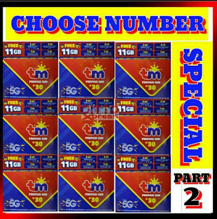 TM SIM CARD 5G "CHOOSE NUMBER SPECIAL (Part 2) BIRTH DATE Edition ...