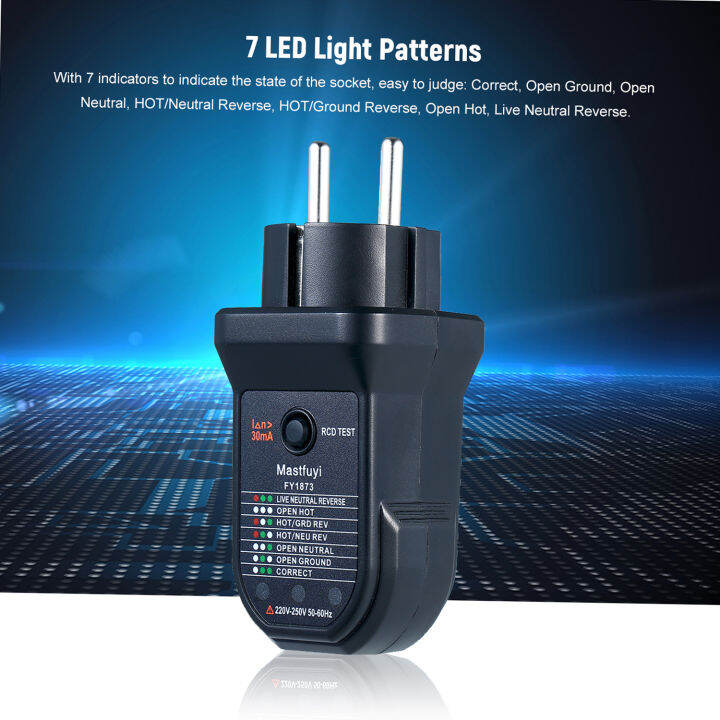 BO YIN FUYI Advanced RCD Electric Socket Tester Automatic Neutral Live ... BO YIN FUYI Advanced RCD Electric Socket Tester Automatic Neutral Live ...