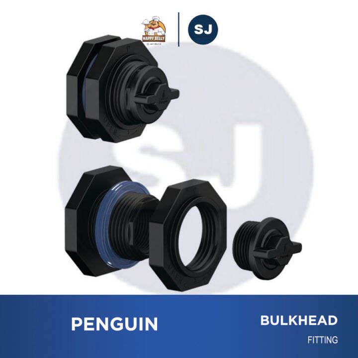 Bulkhead Tangki Air Penguin 3/4 inch Mur Fitting Toren Vlok Vault ring ...