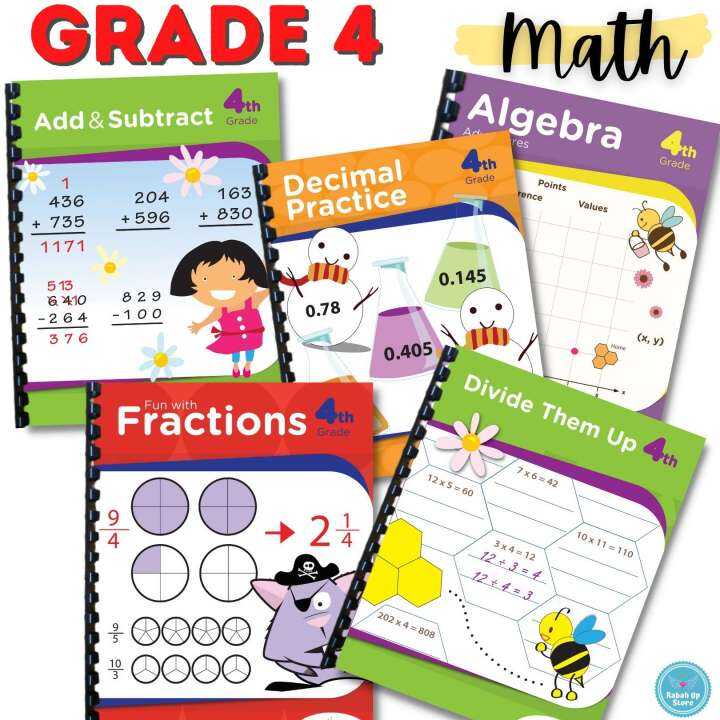 GRADE 4 (MATH) Activity Workbook Worksheet Homeschool Learning ...