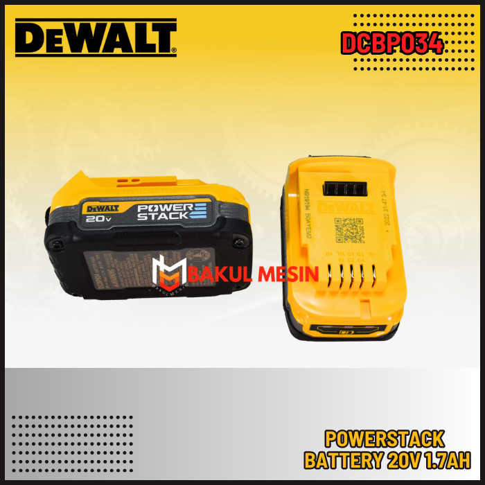 Dewalt DCBP034 Powerstack Battery Baterai 20V 1.7Ah DCBP 034 | Lazada ...