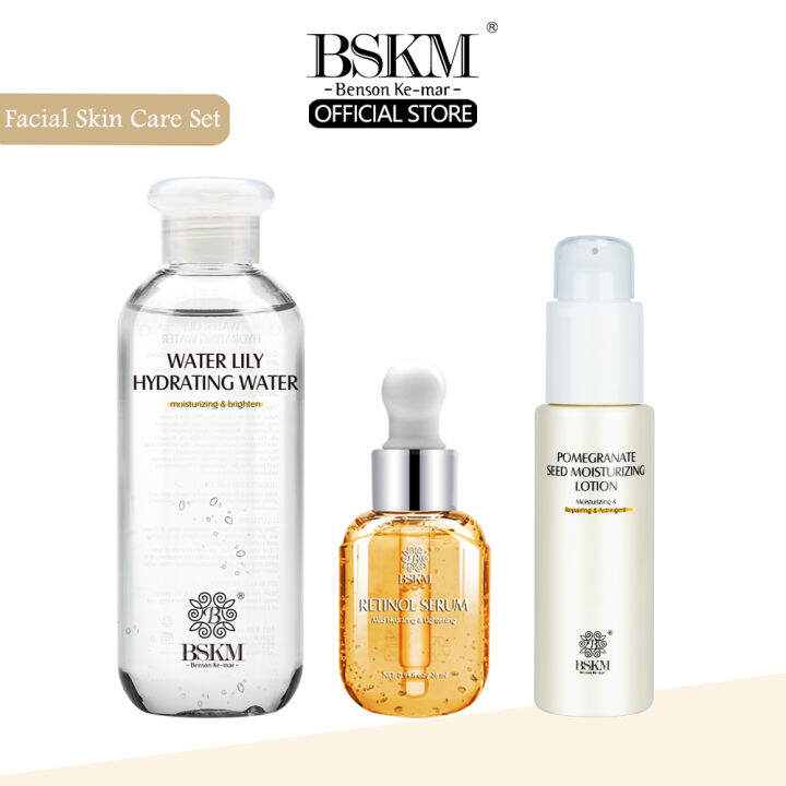 BSKM SkinCare Set Retinol Serum Toner Water-lily/Moisturizing Water ...