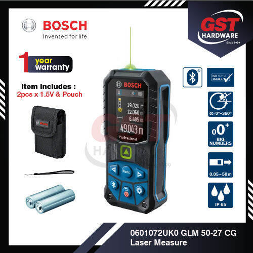 Bosch Laser Level With Bluetooth GLM50-27 CG Professional Laser Measurement Meter Lazer Level ...