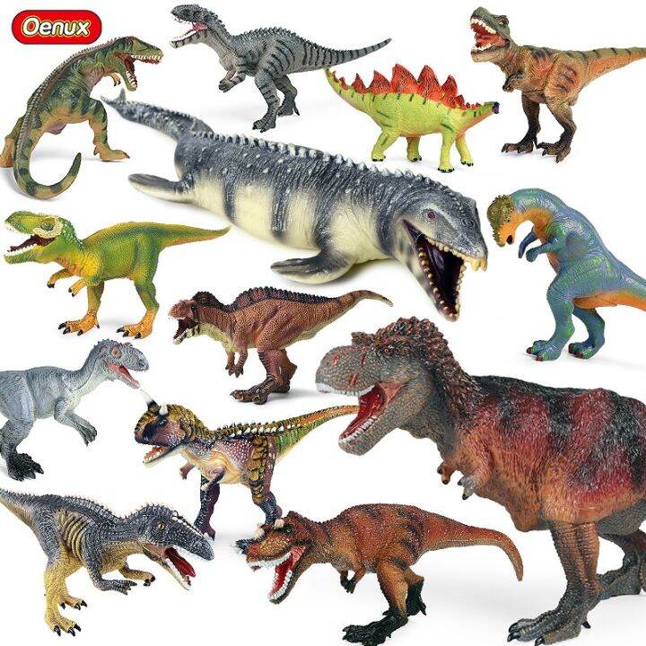 Oenux Soft Vinyl PVC Big Size Jurassic Carnotaurus Mosasaur T-Rex ...