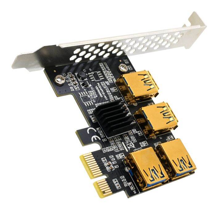 Pci Express Multiplier Pcie 1X to 4 USB 3.0 Expansion Card Pcie 1 to 4 ...
