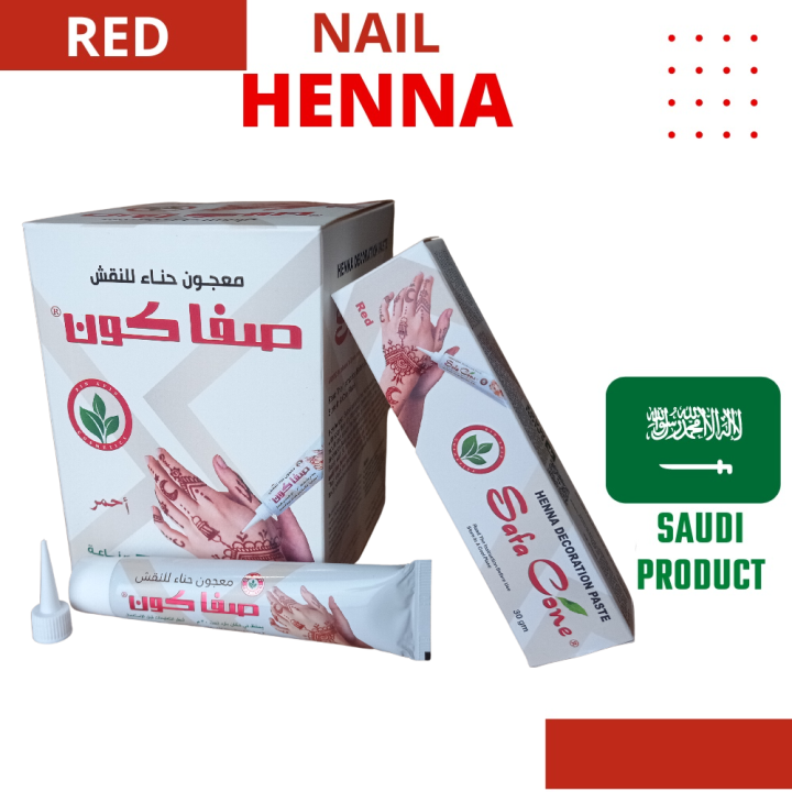 Inai kuku dan Lukisan tangan Kone Henna /Inai Nail Decoration natura ...