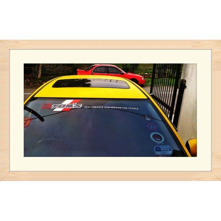 CAR STICKER TOMS TOM'S TOYOTA SEG AE80 AE92 AE101 AE111 VIOS YARIS WISH ...