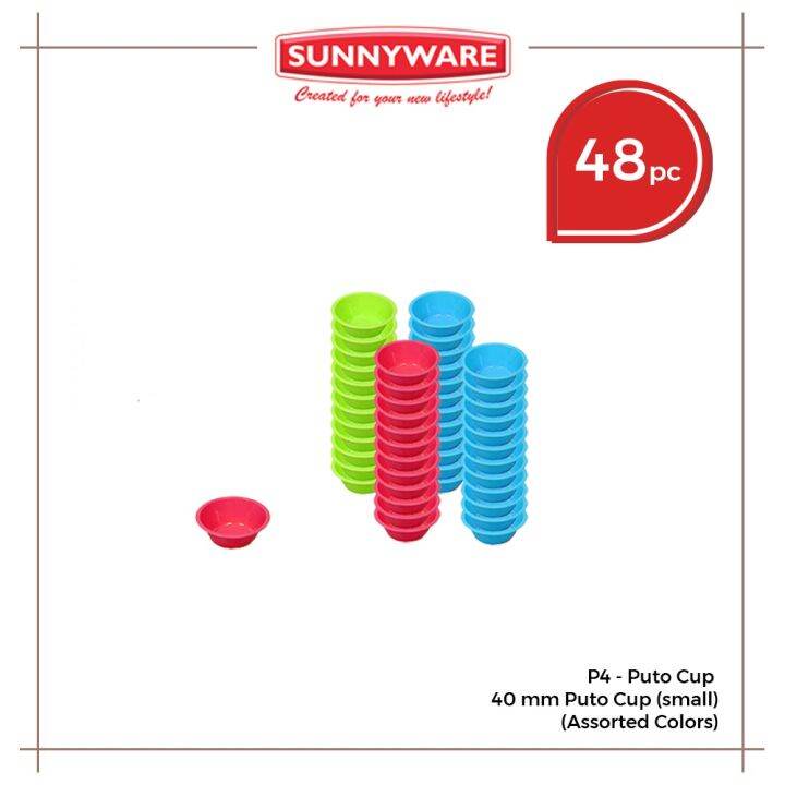 48 pcs Sunnyware P4 4cm Puto Cups Molder Mold Small for Siomai Puto ...