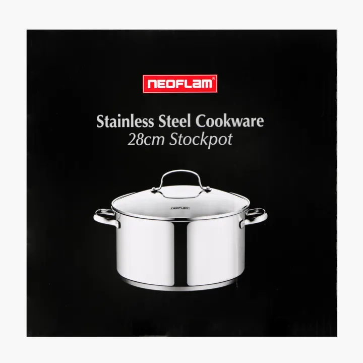 Neoflam Stainless Steel Cookware Stock Pot 28cm. | Lazada PH