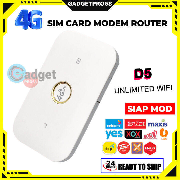 Modified Modem D5 Portable WiFi Modem Unlimited 4G LTE Router Unlimited ...
