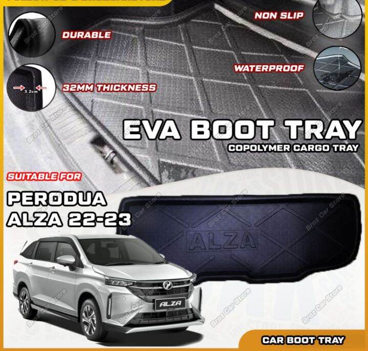📥 For Perodua Alza 22-23 EVA Copolymer Car Boot Tray Luggage Cargo ...