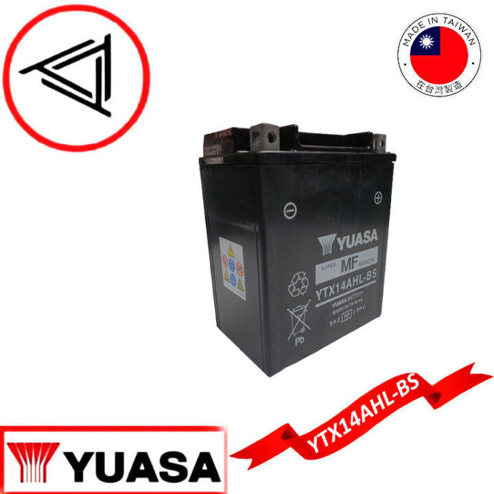 YUASA MOTORCYCLE BATTERY MADE IN TAIWAN -YTX14AHL-BS | Lazada PH