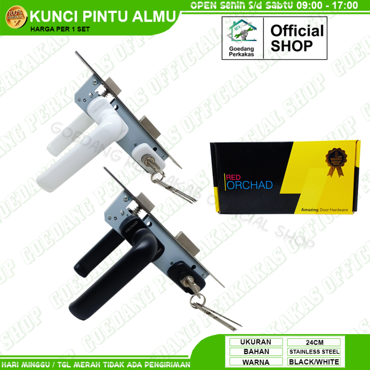 Kunci Pintu Alumunium Set Stainless Orchard A31 Handle Gagang Pintu ...