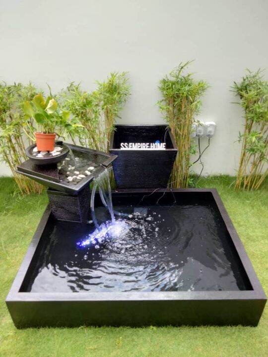 S60 Black 4x3 with Filter Feng Shui Water Pond Fountain Kolam Air ...