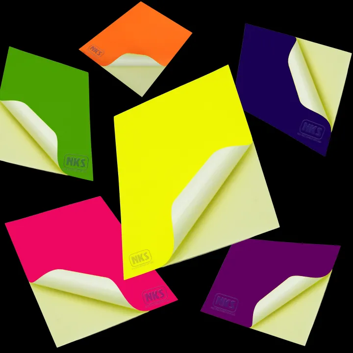 A4 FLOURESCENT COLOUR LABEL STICKER PAPER (5 PCS) | Lazada