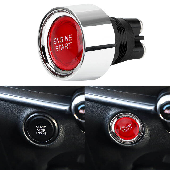 Illuminated Push Button Universal Touch Red Engine Start Starter Switch ...