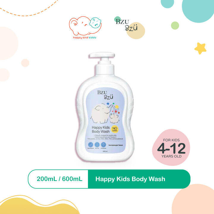 Bzu Bzu Happy Kids Body Wash, 200mL / 600mL | Lazada Singapore