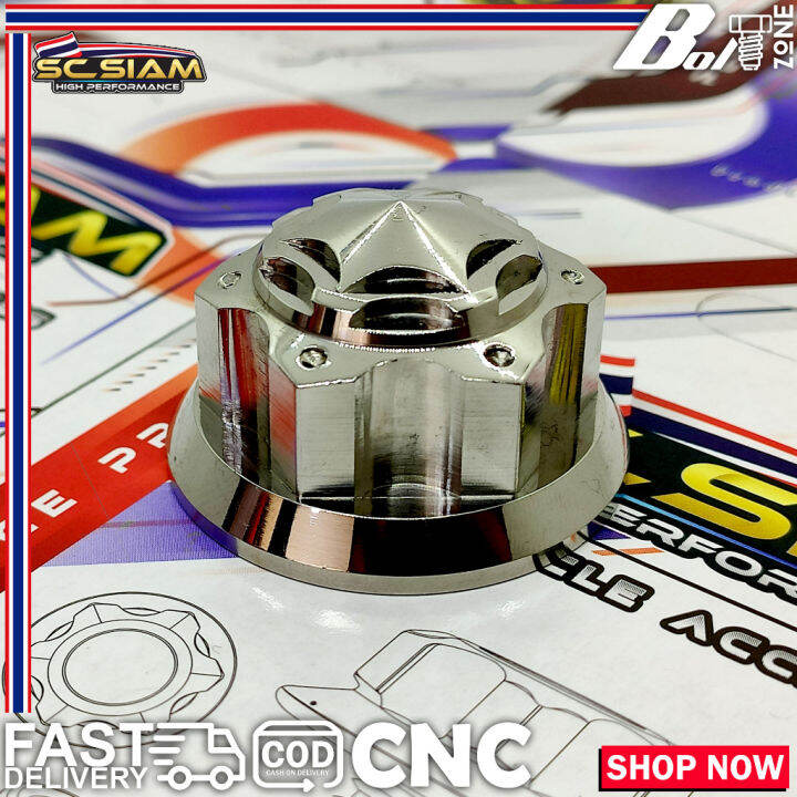 SC SIAM STAINLESS CENTER NUT CNC RAIDER / RUSI 125 / TMX / RS150 SONIC ...