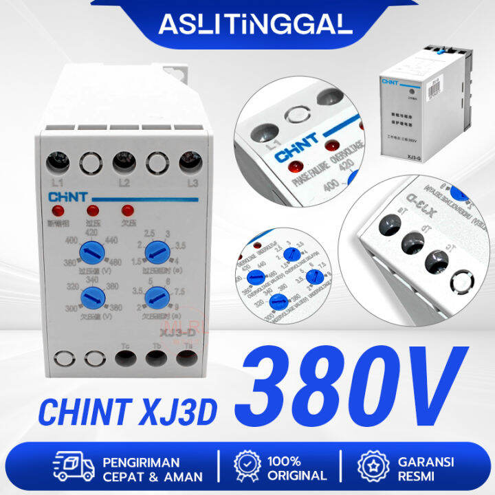 Phase Failure Relay Chint XJ3-D Chint Xj3D 380V AC Over Under Voltage Protector Sequence ...