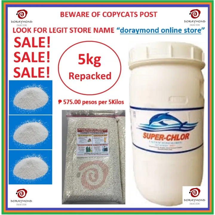 5kg Chlorine Granules 70% (Repacked) High Quality - Super Chlor Brand ...
