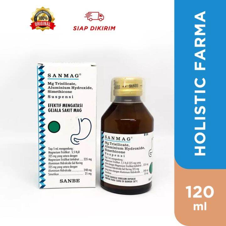 Sanmag Sirup 120 ml | Obat Asam Lambung, Mual, Nyeri Ulu Hati, Kembung ...