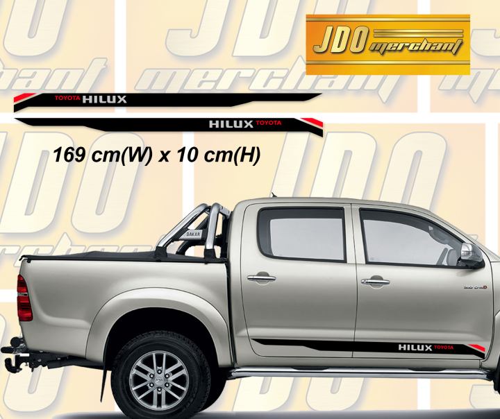 Toyota Hilux Side Door Sticker Decals 2pcs | Lazada PH