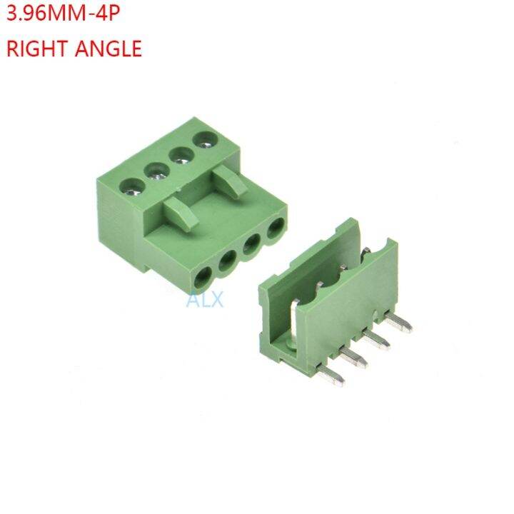 10SETS HT3.96 4pin 3.96MM pitch RIGHT ANGLE pluggable screw terminal block 3.96 4 pin PLUG TYPE ...