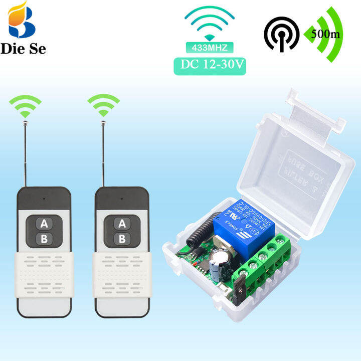 Diese RF 433MHz DC 12V 24V 30V 1Ch 10A Receiver Relay Mini Module ...