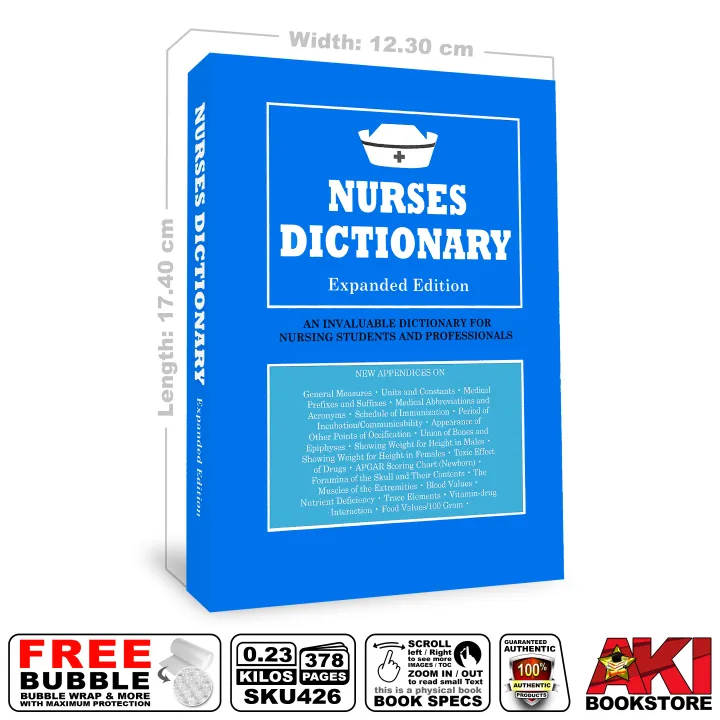 AUTHENTIC Nurses Dictionary Expanded Edition © 2010 Manuel C. Sy | Lazada PH