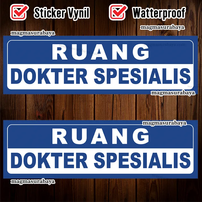 Stiker Ruang Dokter Spesialis - klinik - poliklinik - rumah sakit ...