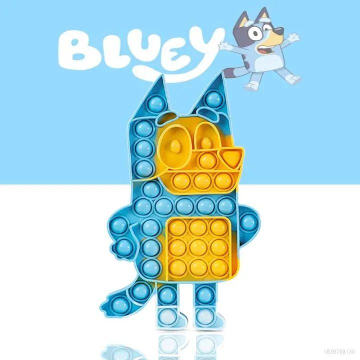 Pop It Bluey Bingo Family Fidget Toys Cartoon Cute Push Pop Toy Fidget ...