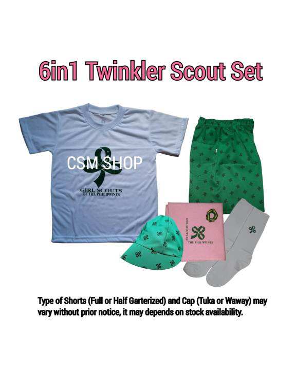 6in1 GSP SCOUT Twinkler Set or GSP Shirt Only (Girl Scout Uniform with ...