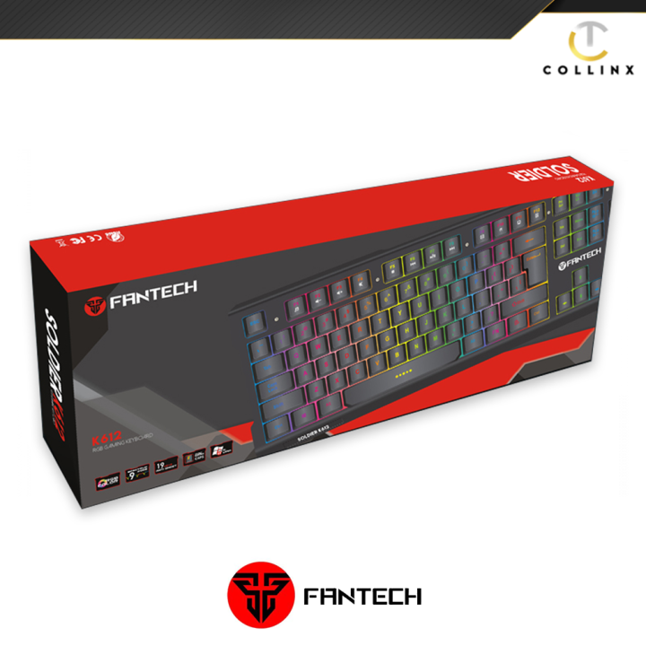 Fantech K612 Soldier Black RGB Keyboard | Anti-Ghosting Keys | 104 ...