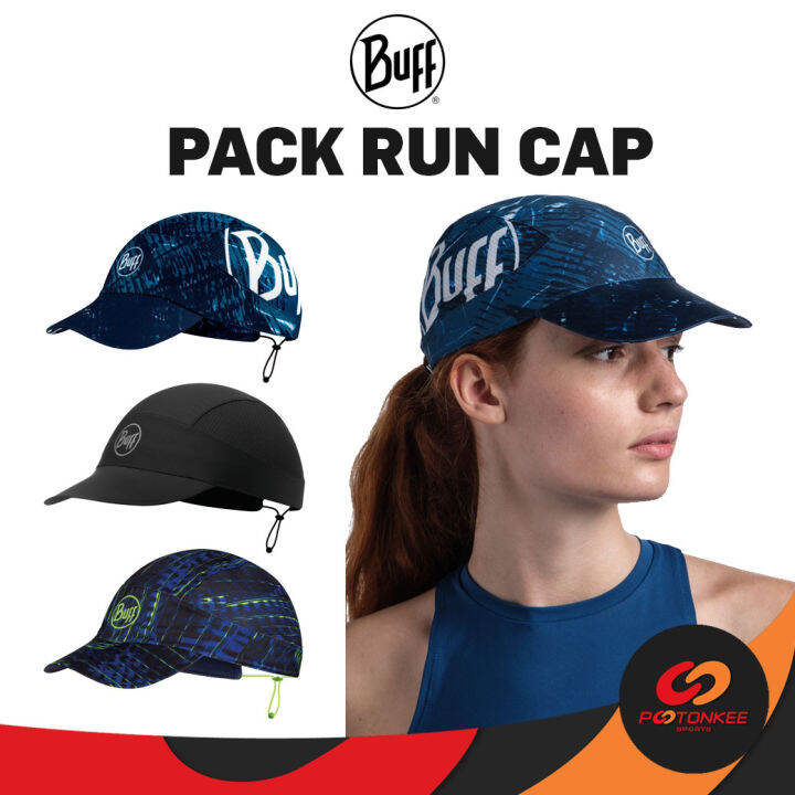 BUFF PACK RUN CAP หมวกวิ่งบัฟ ม้วนพับได้เล็กกะทัดรัด พกพาสะดวก สำหรับใส่วิ่ง ออกกำลังกาย ระบาย ...