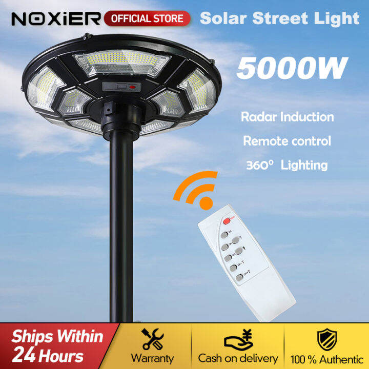 NOXIER UFO Solar Light 5000W Solar Street Light Solar Light Outdoor Waterproof IP67 Outdoor ...