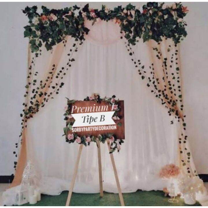 Paket backdrop lamaran nikahan Premium | Lazada Indonesia