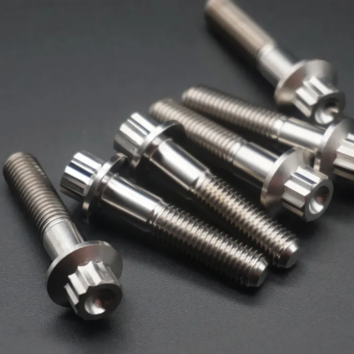 Screw/Nut Forged Titanium Wheel Three-piece Flange Bihexagon Rays OZ ...
