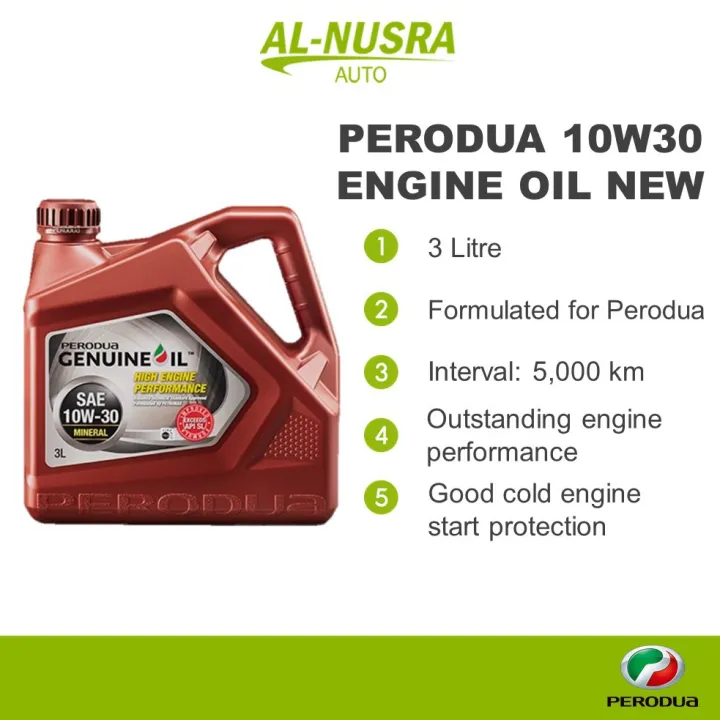 PERODUA 10W30 ENGINE OIL NEW 3L MINYAK HITAM MINERAL 10W-30 MINYAK ...