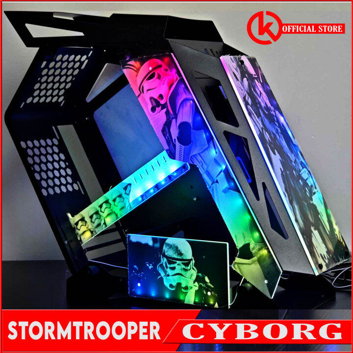 KEYTECH STORMTROOPER CYBORG CASE MID TOWER PC GAMING CASE | Lazada PH