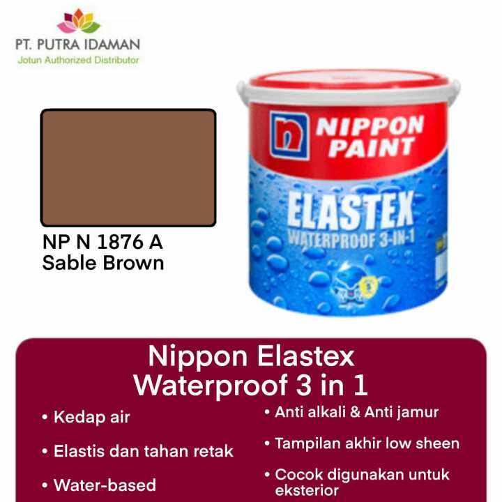 NIPPON PAINT ELASTEX WATERPROOF 3IN1 - SABLE BROWN N 1876A | Lazada ...