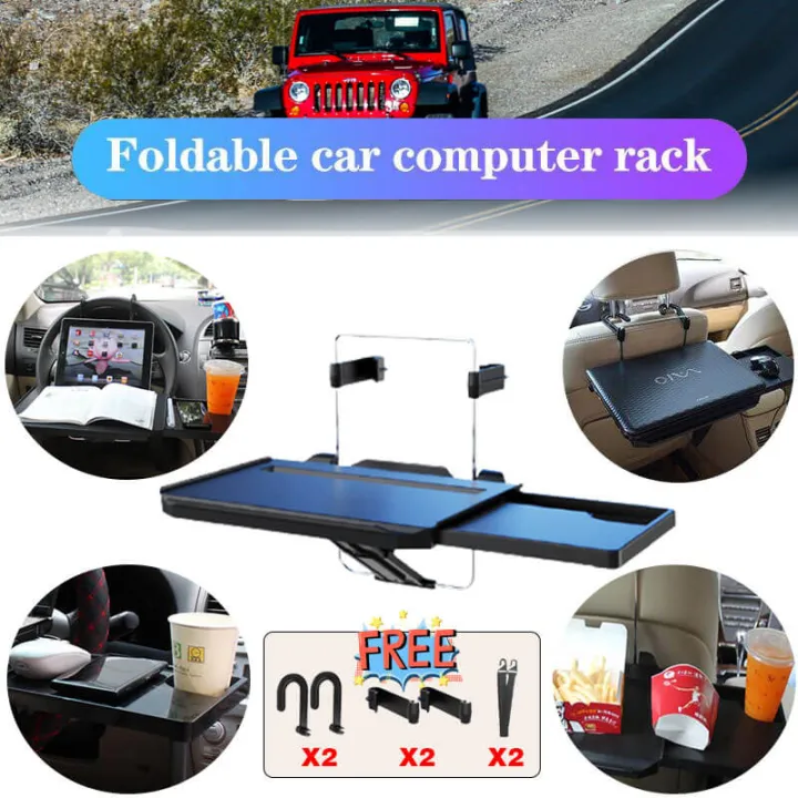 New Foldable Car Computer Rack Car Mounted Small Table Dining Desk Rack ...