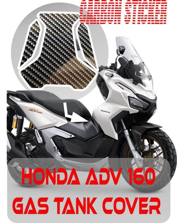 HONDA ADV 160 GAS TANK COVER 7D CARBON | Lazada PH